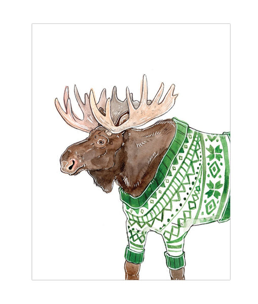 Illustration | Orignal à pull | Marie-Ève Arpin – Rebelles des Bois